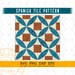 Spanish Tile Pattern Svg, Printable Distressed Tile Design Png Files ...