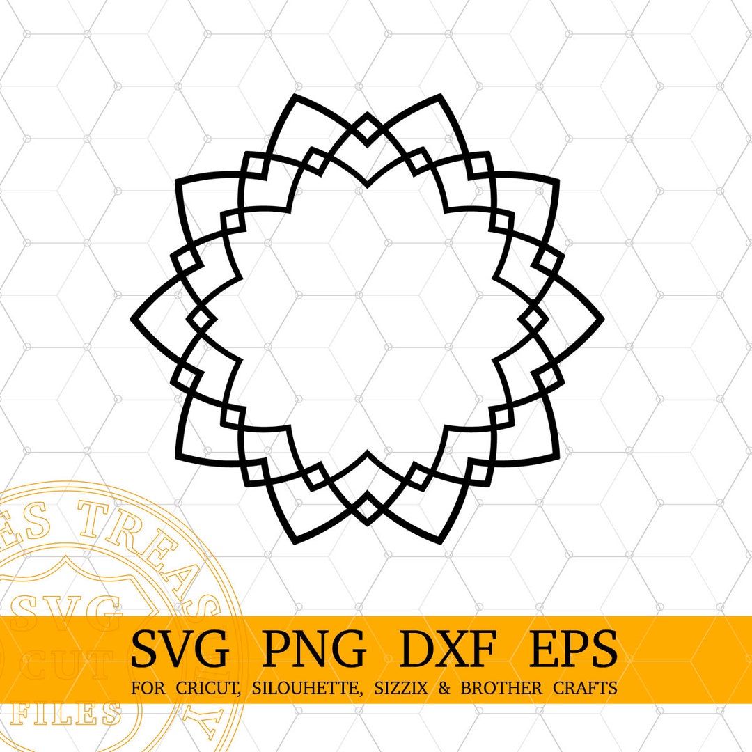 Circle Monogram Frames Svg Png Dxf Eps Cut Files for Cricut and ...