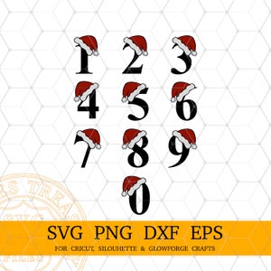 Santa Hat Monogram Svg Files, Christmas Alphabet Letters, Santa Hat ...