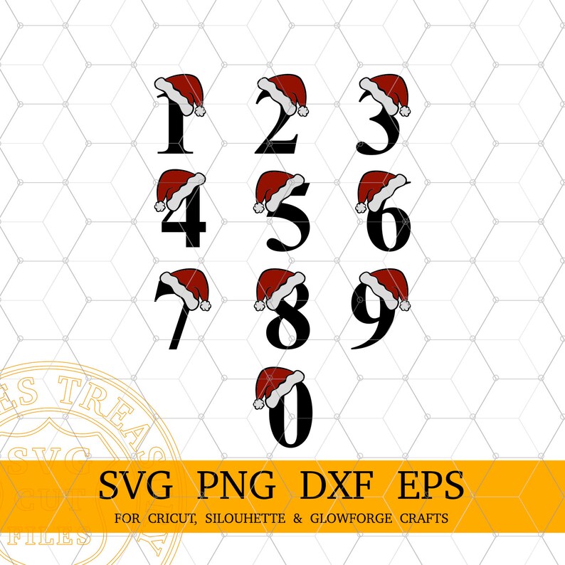 Santa Hat Monogram Svg Files, Christmas Alphabet Letters, Santa Hat ...