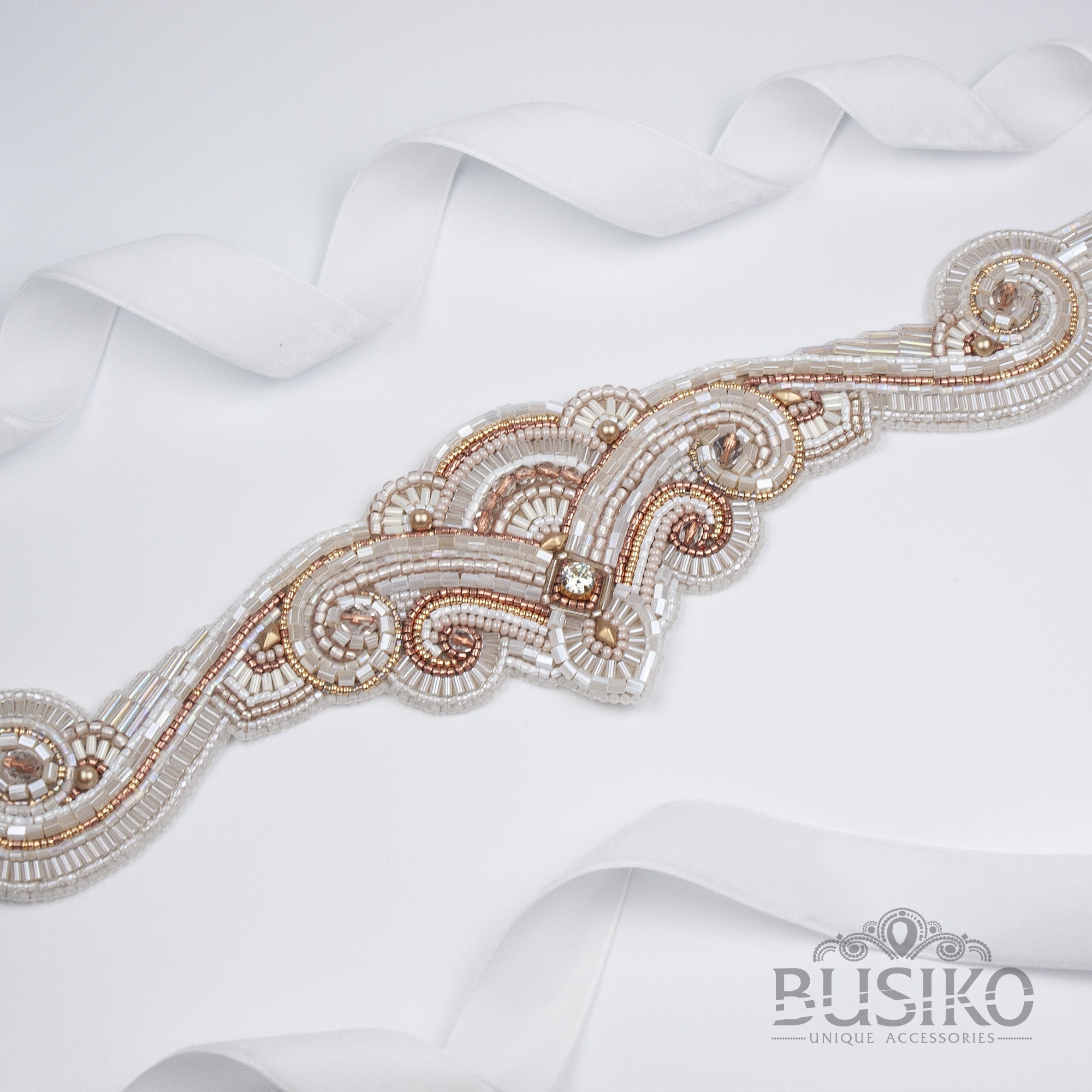 Art Deco Bridal Belt. Women Headpiece Vintage Style. Ivory - Etsy