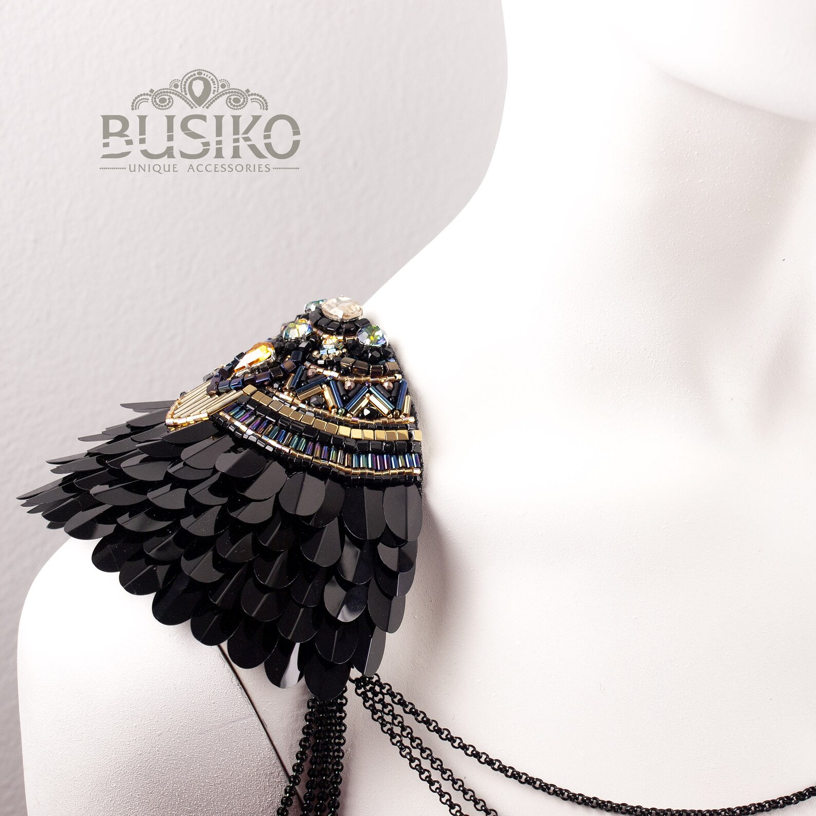 Pegasus Black Epaulettes With Detachable Chains. Transformers Epaulets ...
