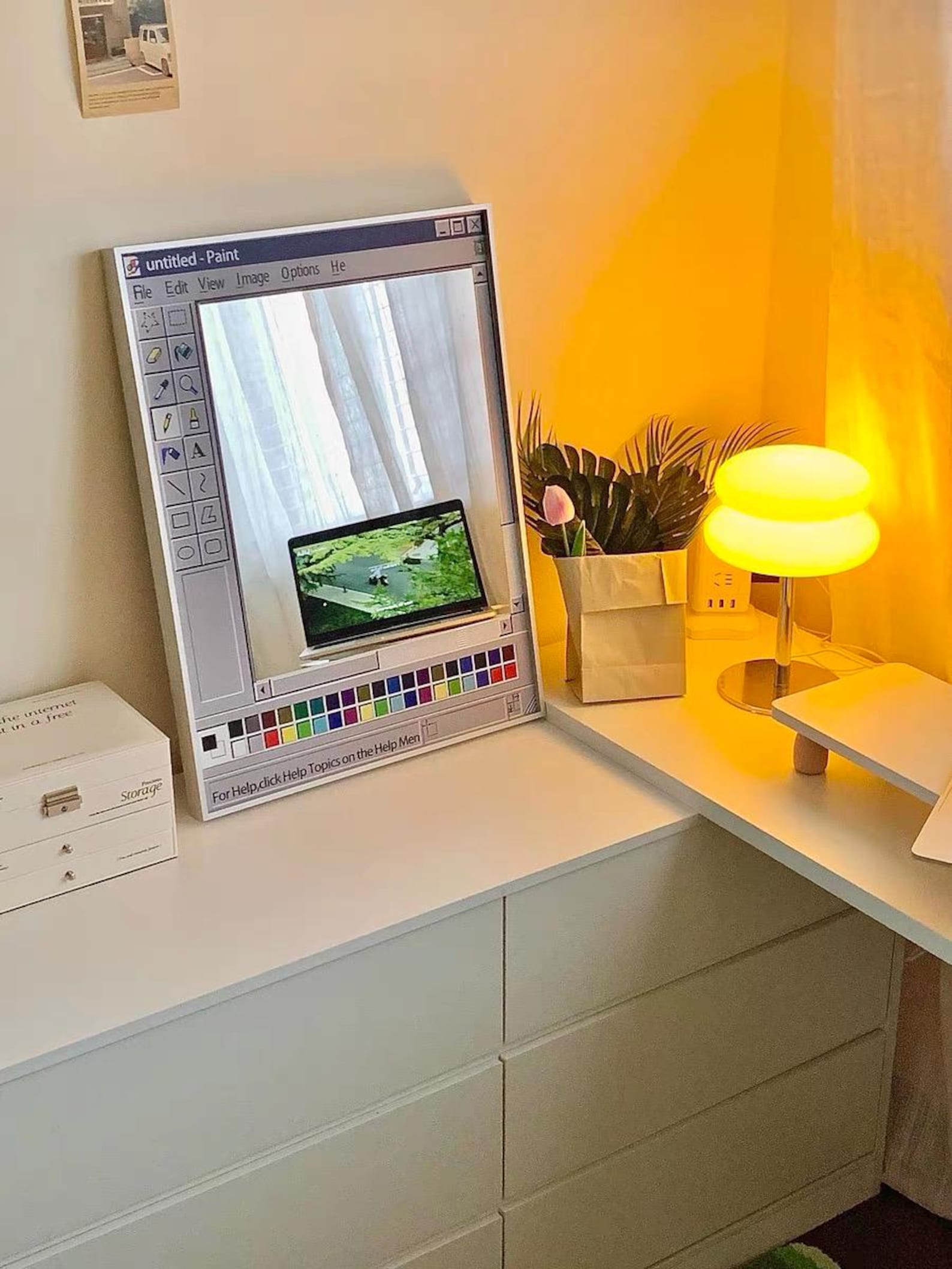 Inspired by Vintage Drawing Software | Handmade Pixel Mirror - Etsy