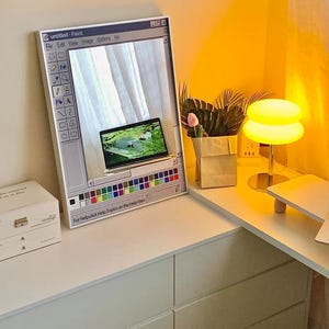 Inspired by Vintage Drawing Software | Handmade Pixel Mirror - Etsy
