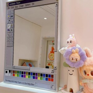 Inspired by Vintage Drawing Software | Handmade Pixel Mirror - Etsy