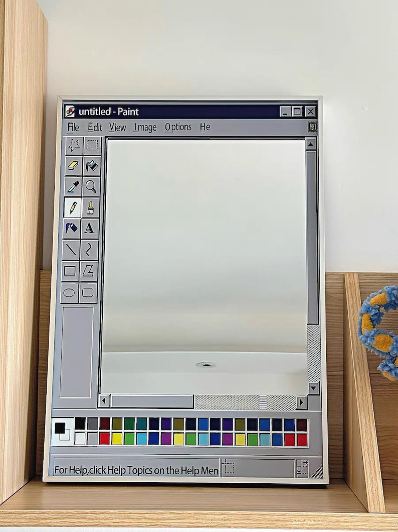 Inspired by Vintage Drawing Software | Handmade Pixel Mirror - Etsy