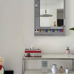 Inspired by Vintage Drawing Software | Handmade Pixel Mirror - Etsy