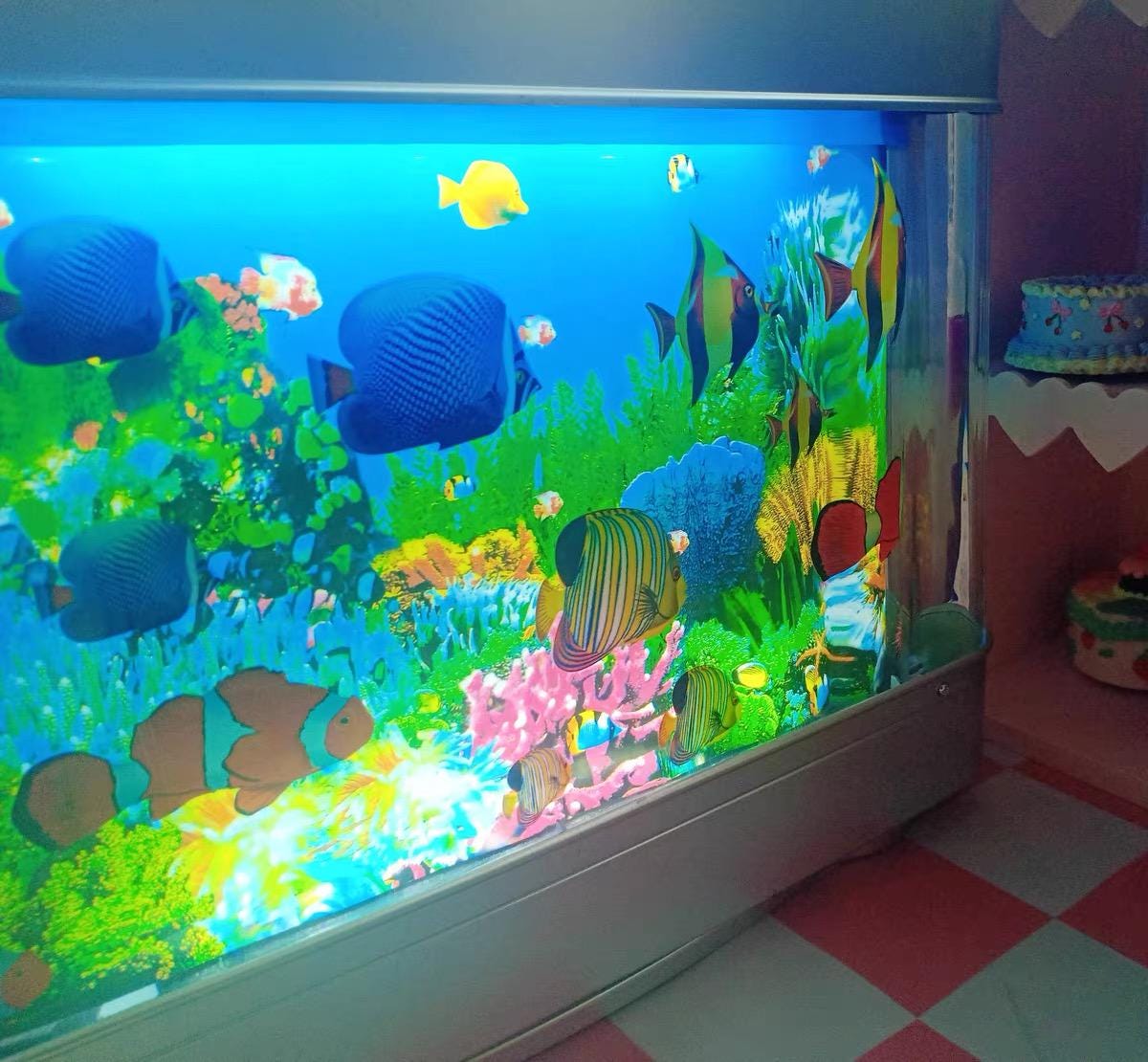 LED Mini Aquarium | Dreamcore Faux Fish Tank Decor Lamp - Etsy