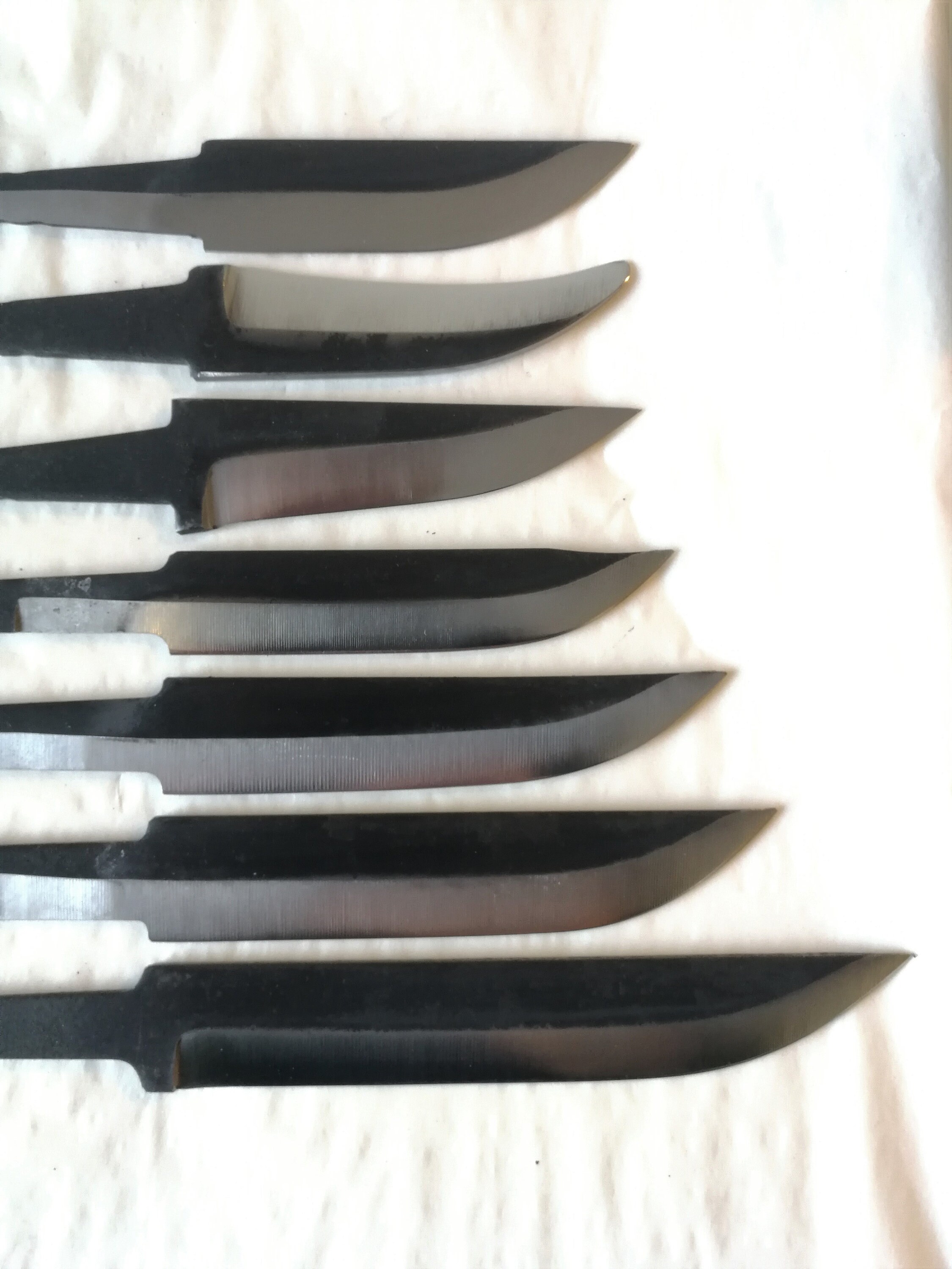 Scandi knifeblade blade blanks Lauri Finland. Carbon steel. | Etsy