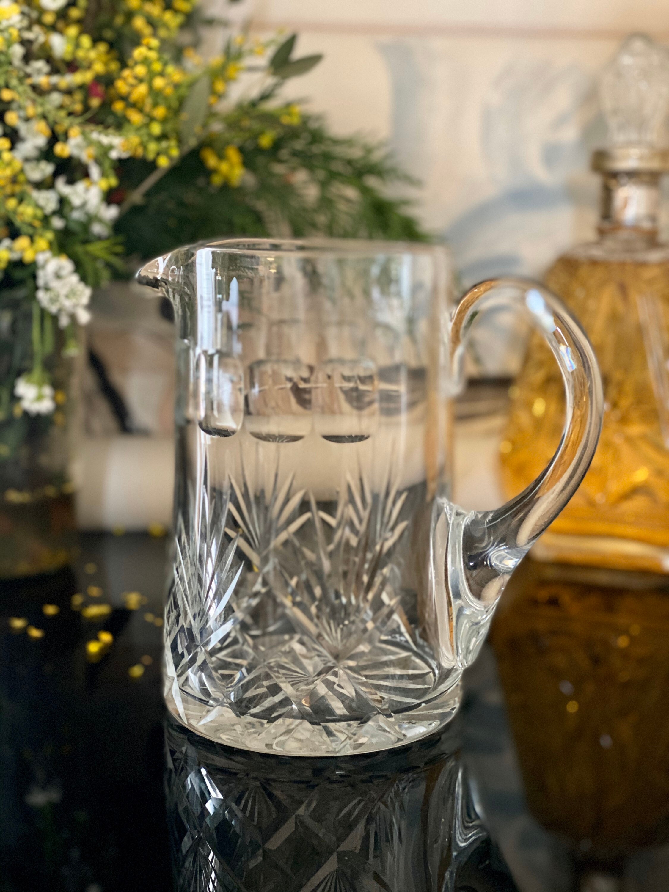 Crystal Carafe Vintage Juice Jug Glass Carafe Cut Crystal - Etsy