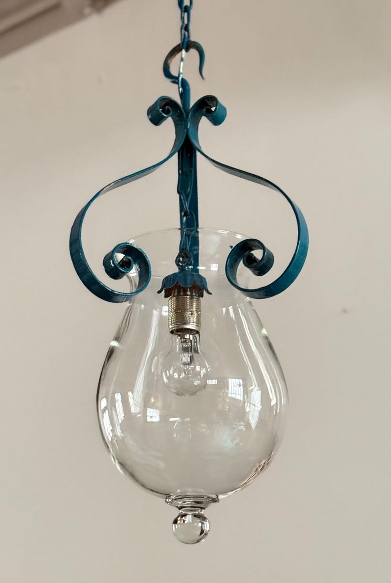 Antique Italian Wrought Iron Ceiling Light Antique Lantern Florentine ...