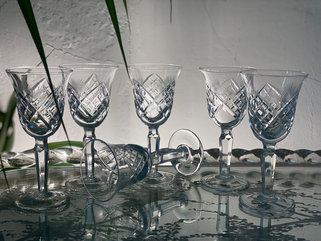 Crystal Liqueur Glasses Set of 6 Shot Glasses Heavy Crystal Liqueur ...