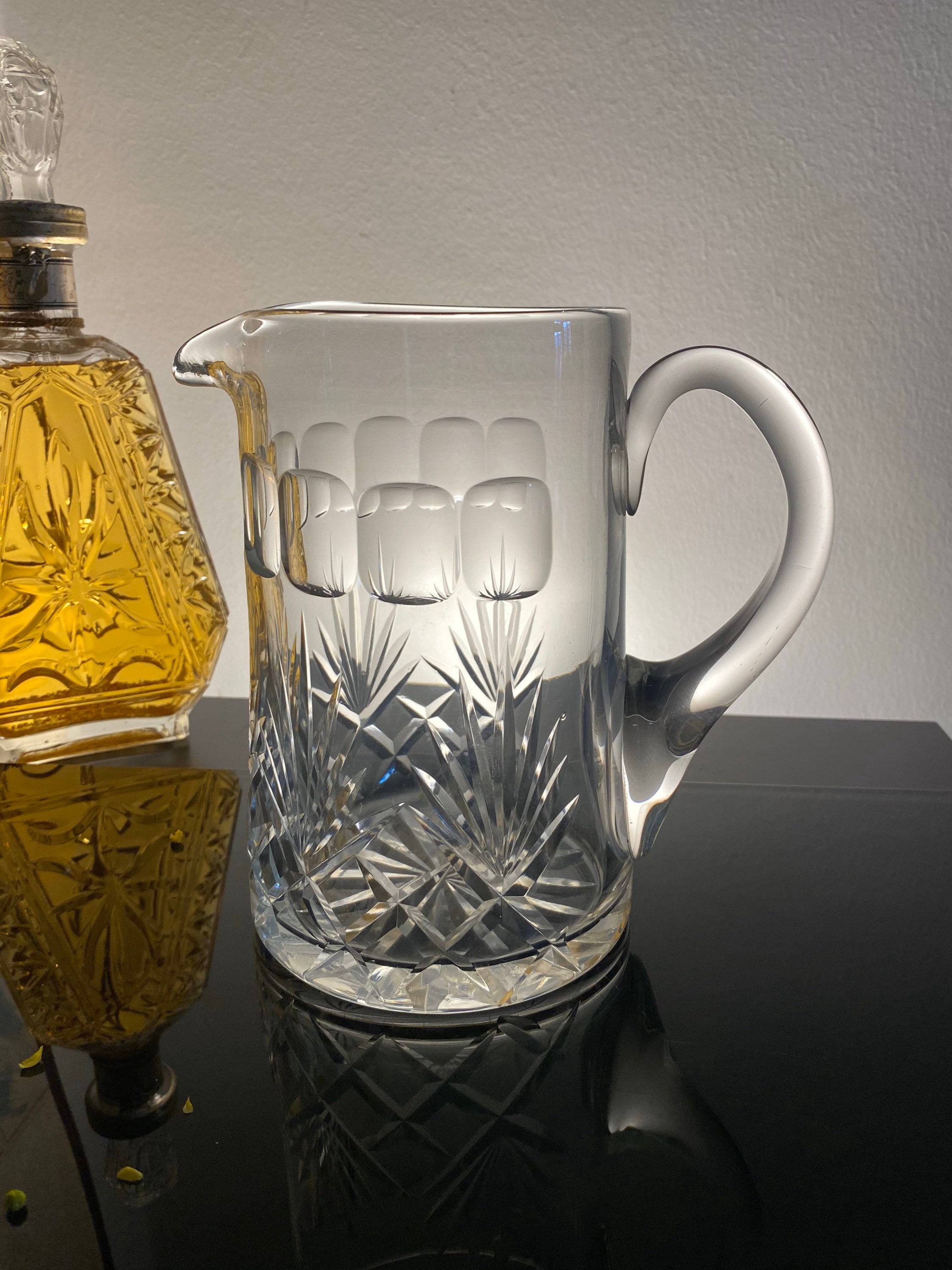 Crystal Carafe Vintage Juice Jug Glass Carafe Cut Crystal - Etsy