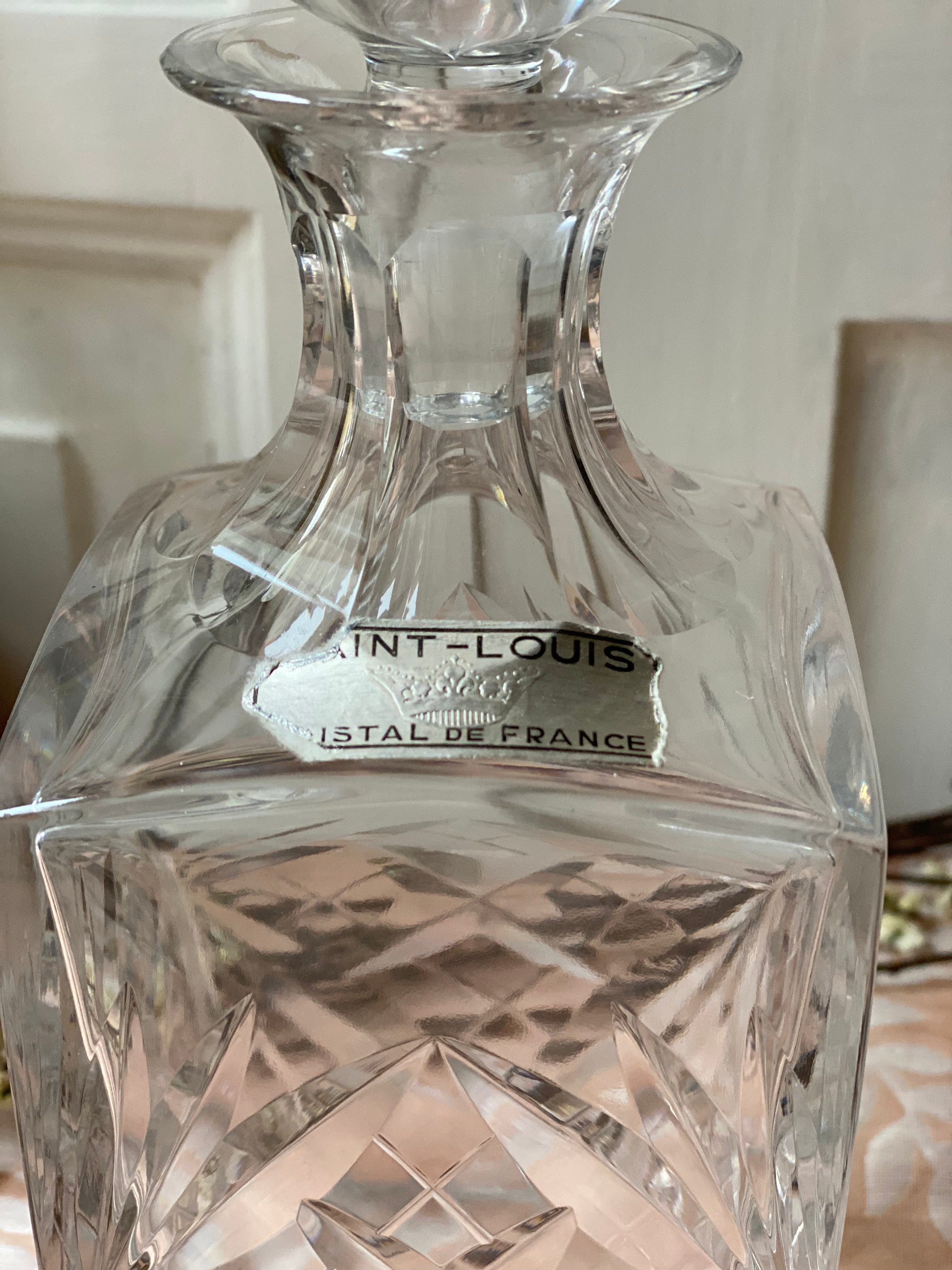 SAINT LOUIS Crystal Whisky Decanter Liquore Cognac Rum Spirits ...