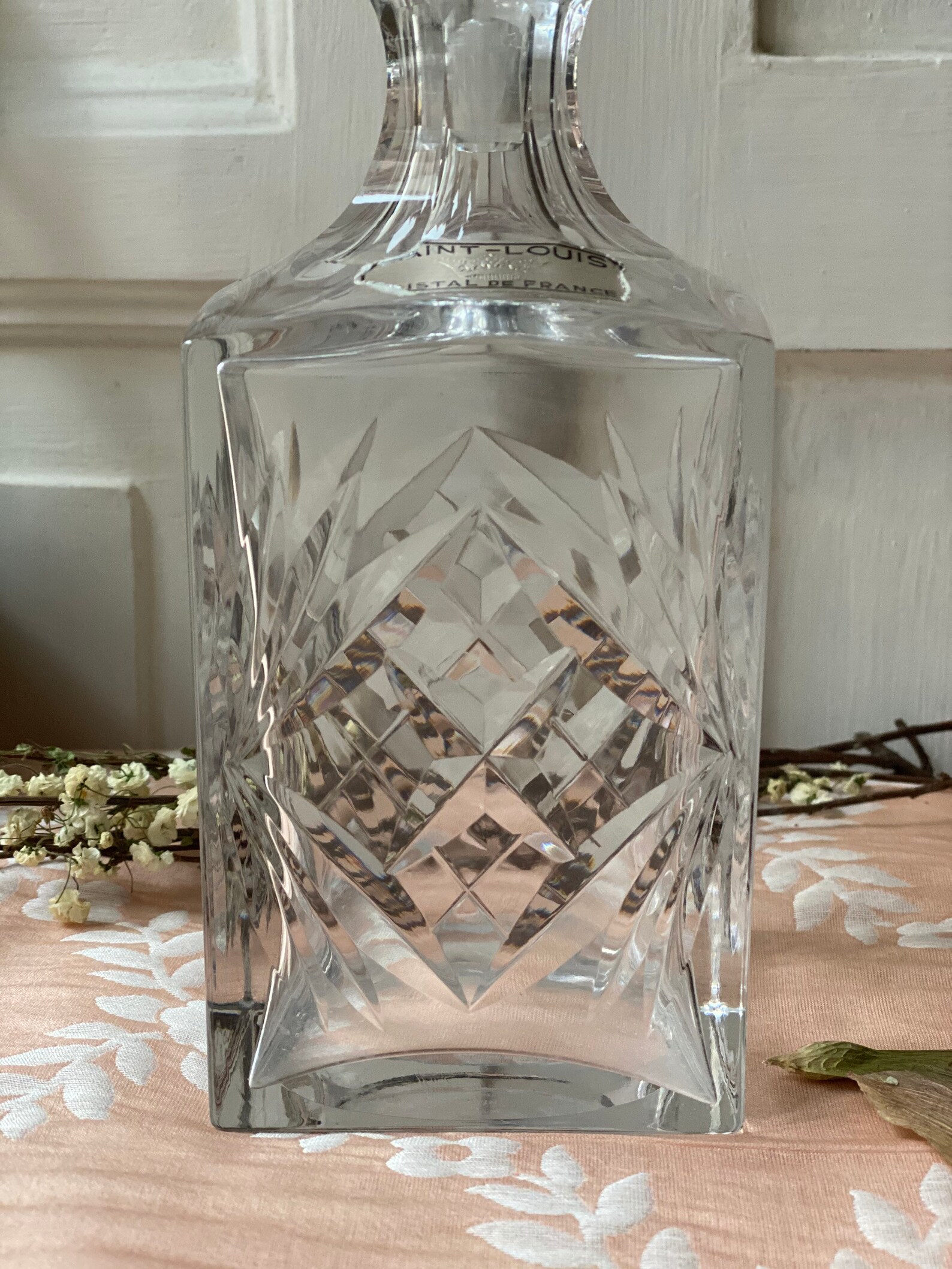 SAINT LOUIS Crystal Whisky Decanter Liquore Cognac Rum Spirits ...