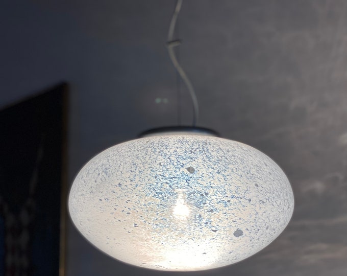 Murano Ceiling Light Mid Century Murano Chandelier Mazzega Murano Pendant Light Chrome Metal and ...