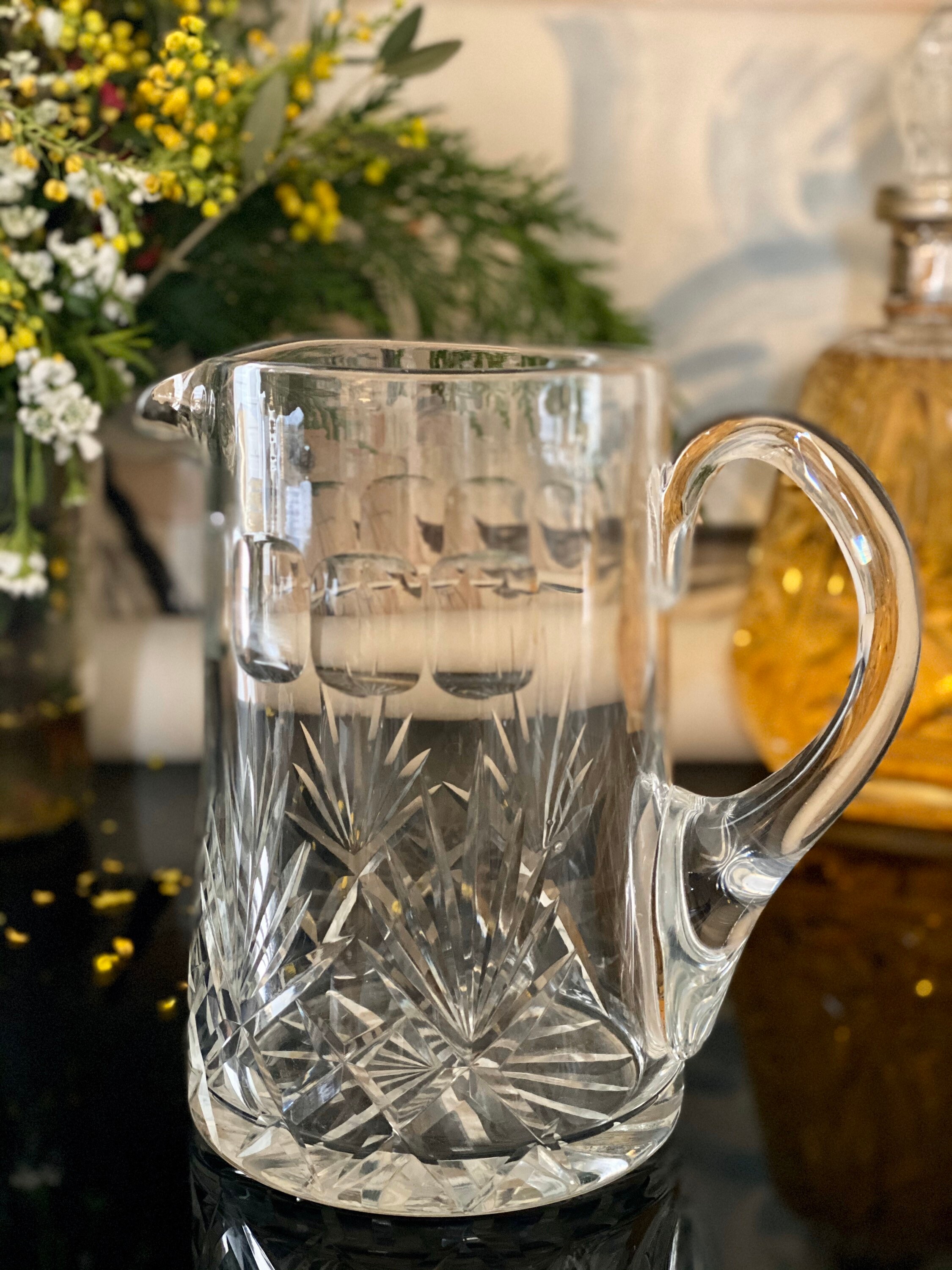 Crystal Carafe Vintage Juice Jug Glass Carafe Cut Crystal - Etsy