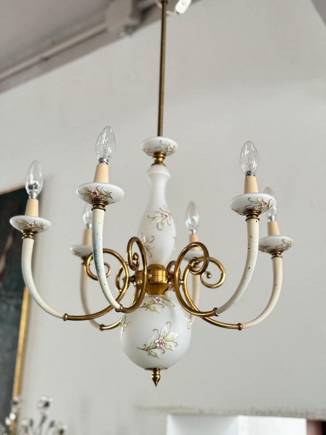 Antique Italian Gold Bras Chandelier Murano Glass Chandelier Crystal ...