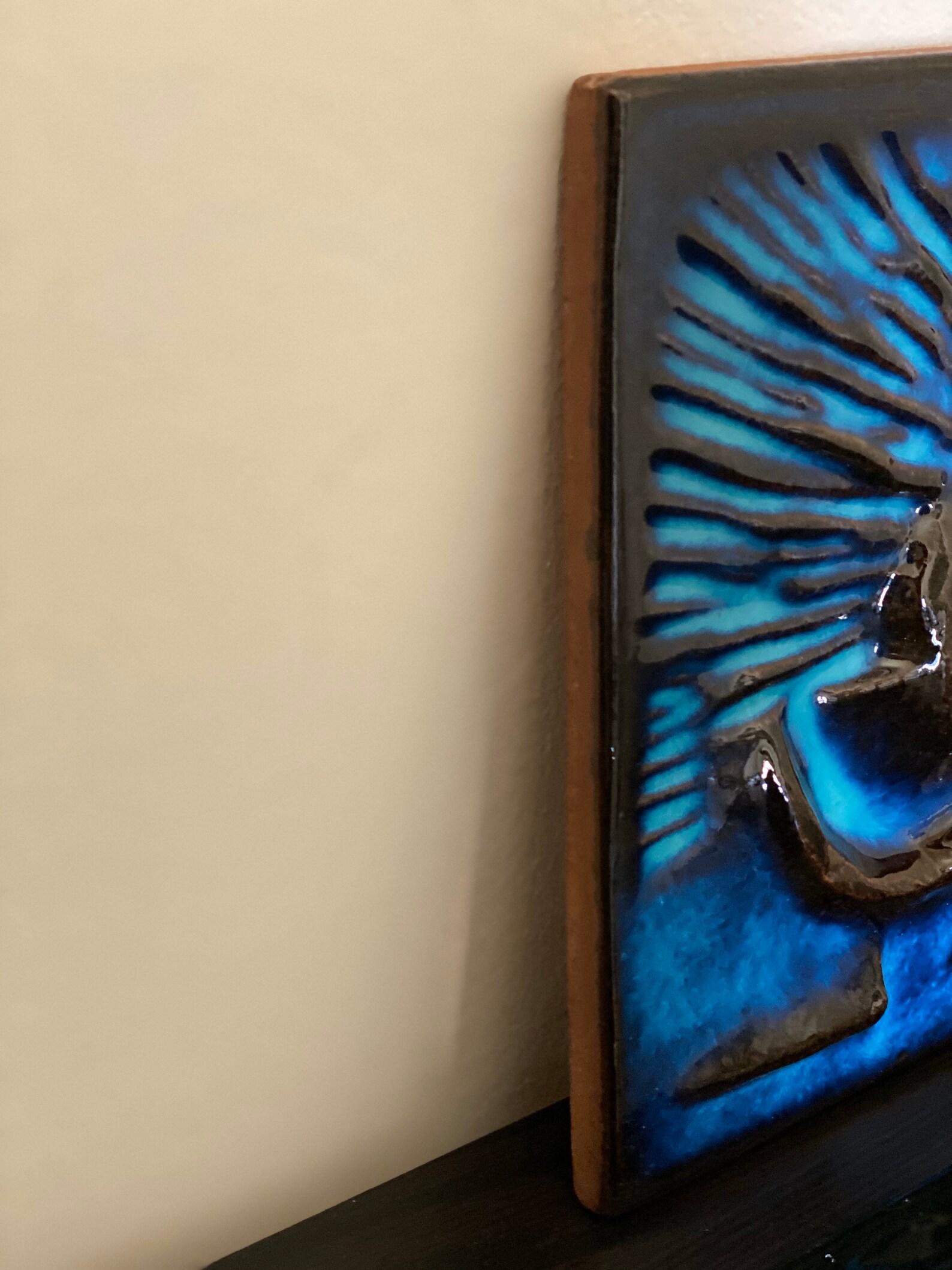 Blue Ceramic Tile Decorative Tile Abstract Ceramic Tile Wall | Etsy