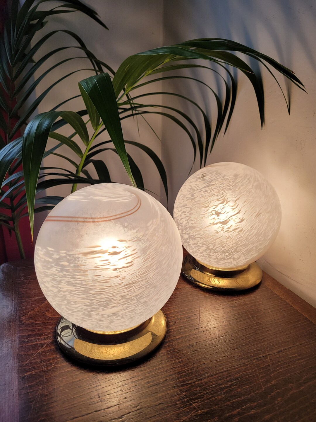 Pair of Murano Swirl Lamp Murano Table Lamp Murano Bedside Lamp Italian ...