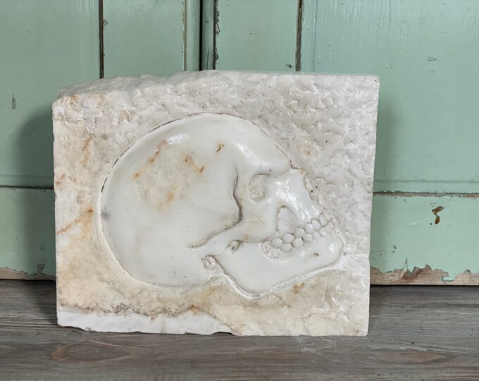 Antique Marble Sculpture Large Marble Art Work Marble Human Skull ...