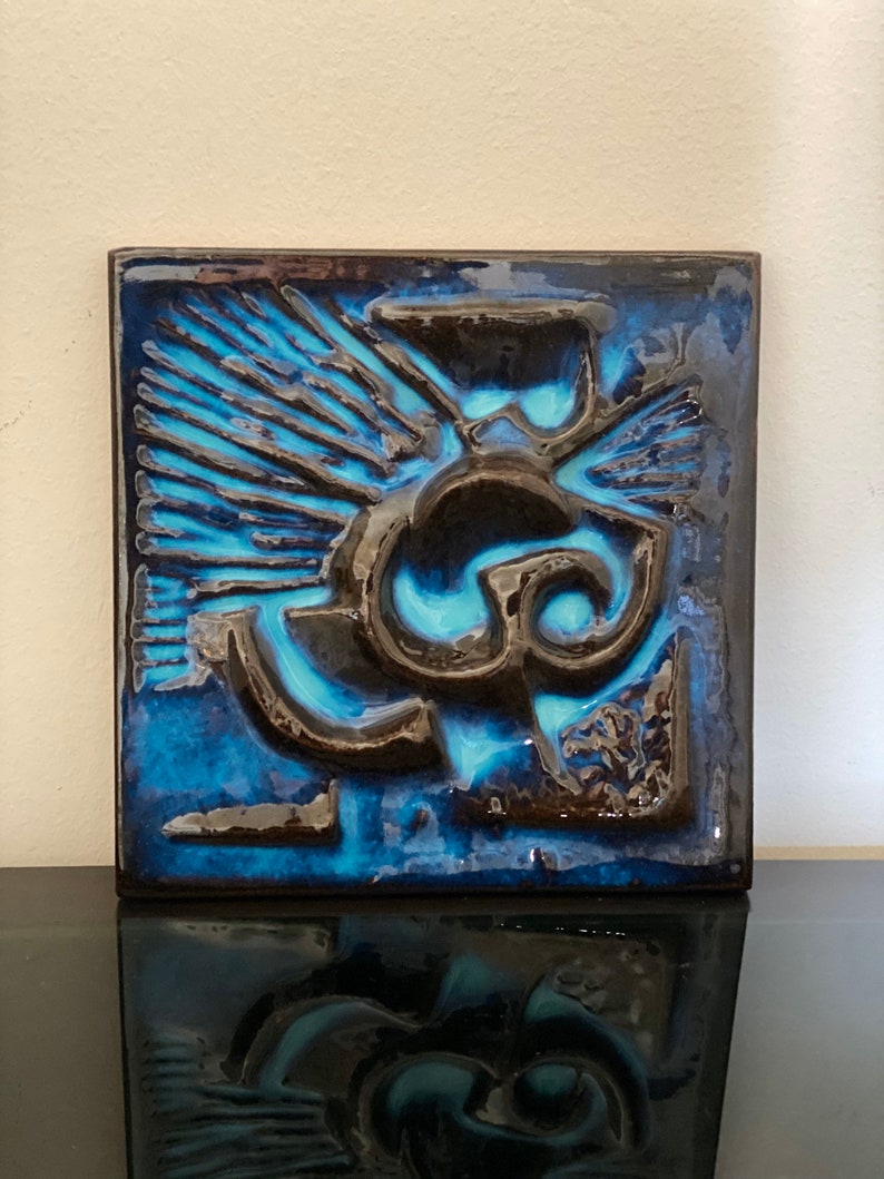 Blue Ceramic Tile Decorative Tile Abstract Ceramic Tile Wall | Etsy