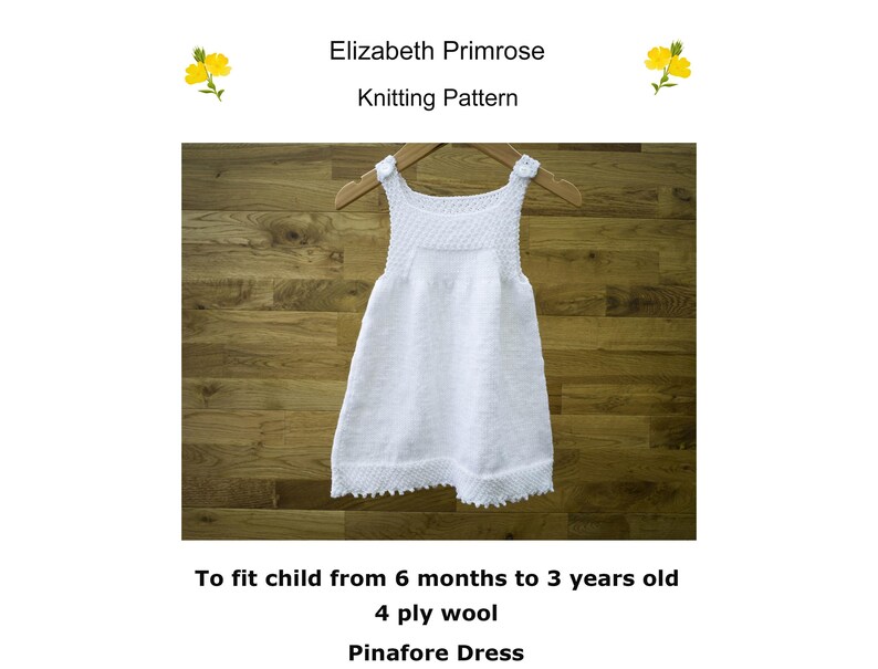 P128 Children's Pinafore Dress Knitting Pattern to Fit 6 Months to 3 ...