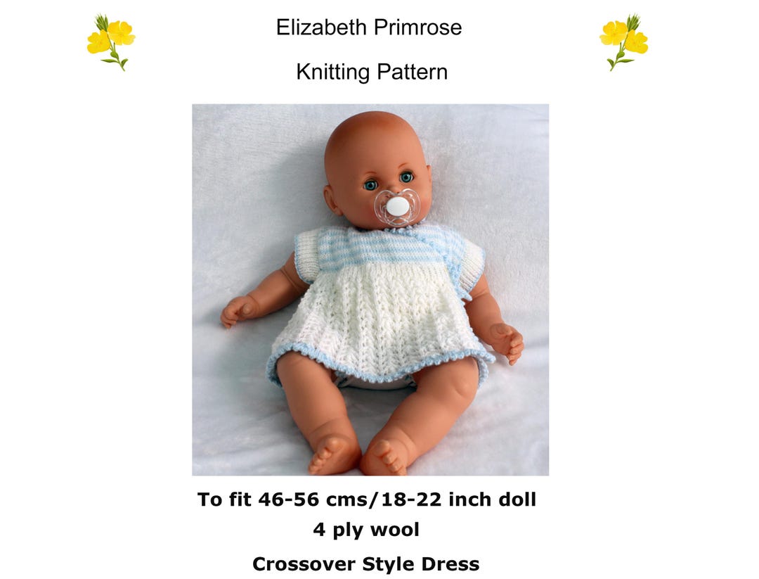 P88 Crossover-style Dress With Picot Edging Knitting Pattern to Fit ...