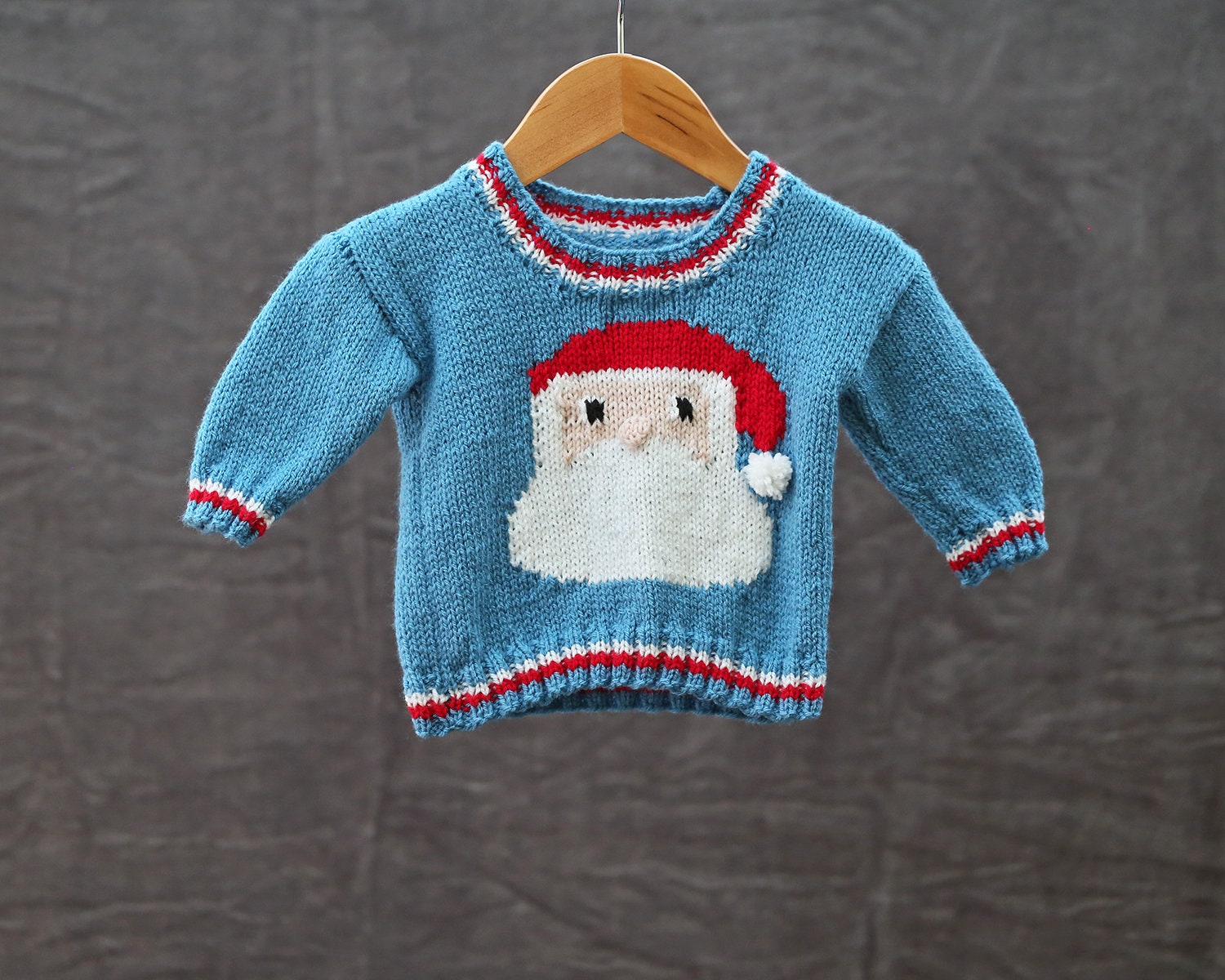 P9 Santa Claus Jumper Knitting Pattern to Fit Child in Sizes From Birth ...