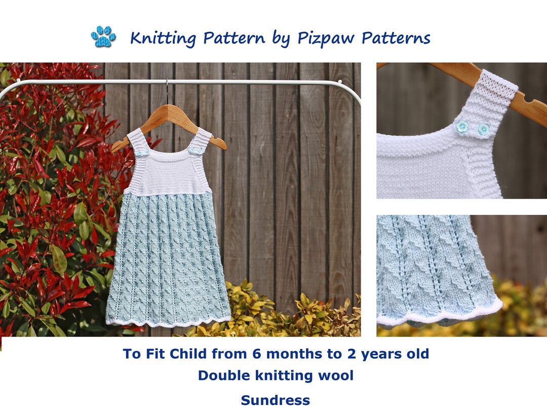 Sundress/pinafore Dress Knitting Pattern (no 52) to Fit a Baby/child in ...
