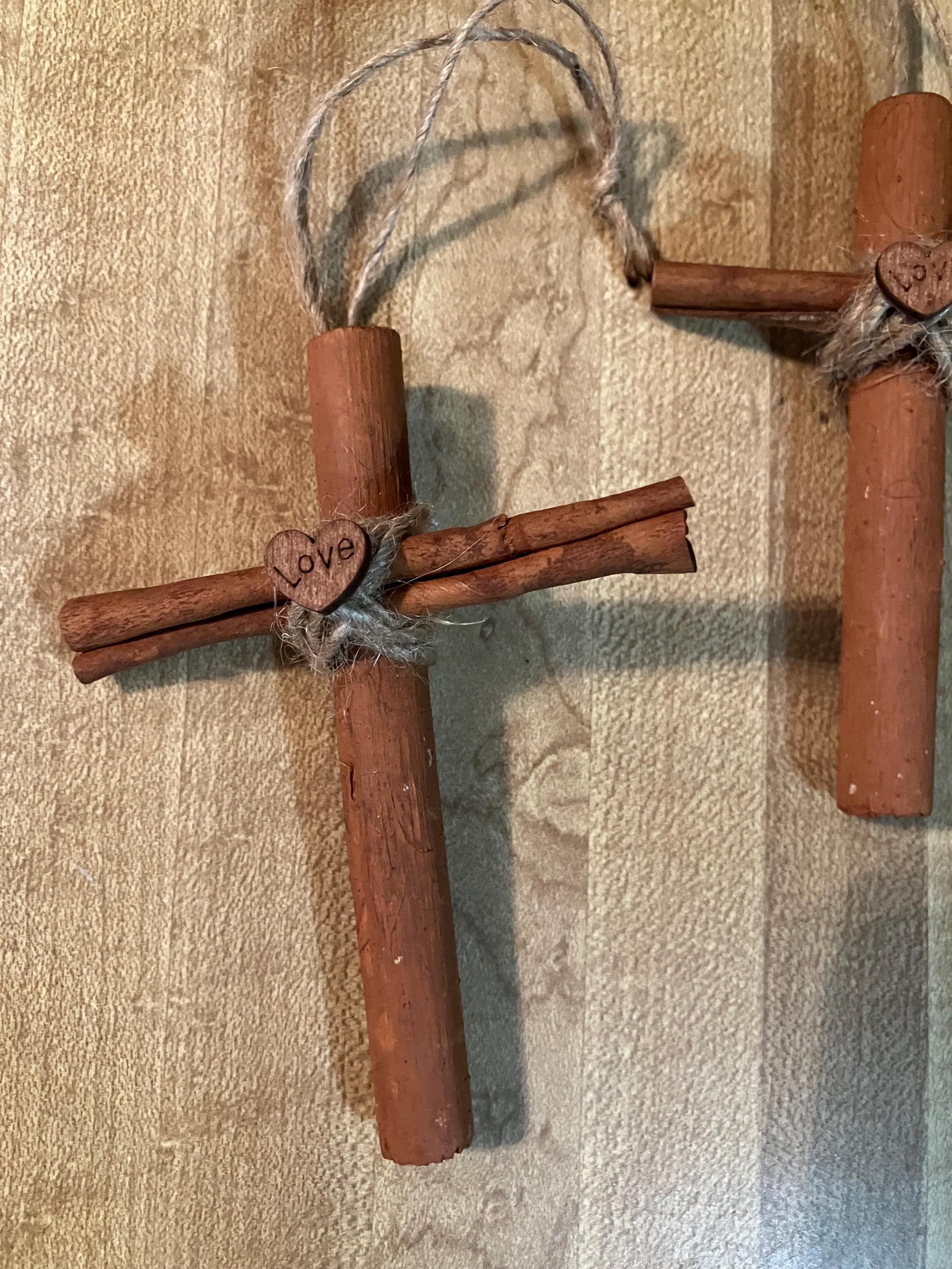 Rustic Cinnamon Stick Cross Ornament Decor - Etsy