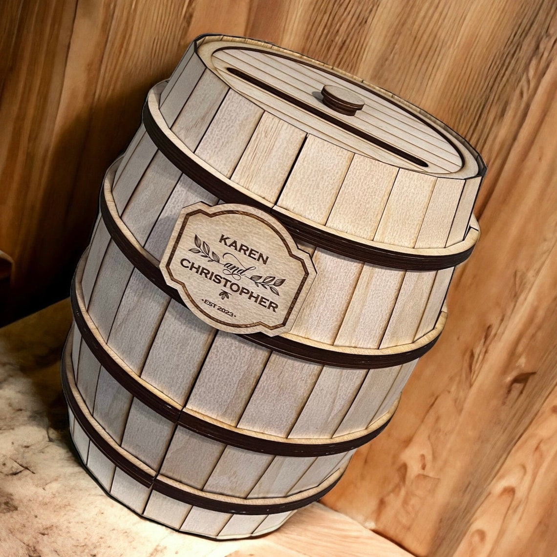 Barrel Style Card Box - Etsy