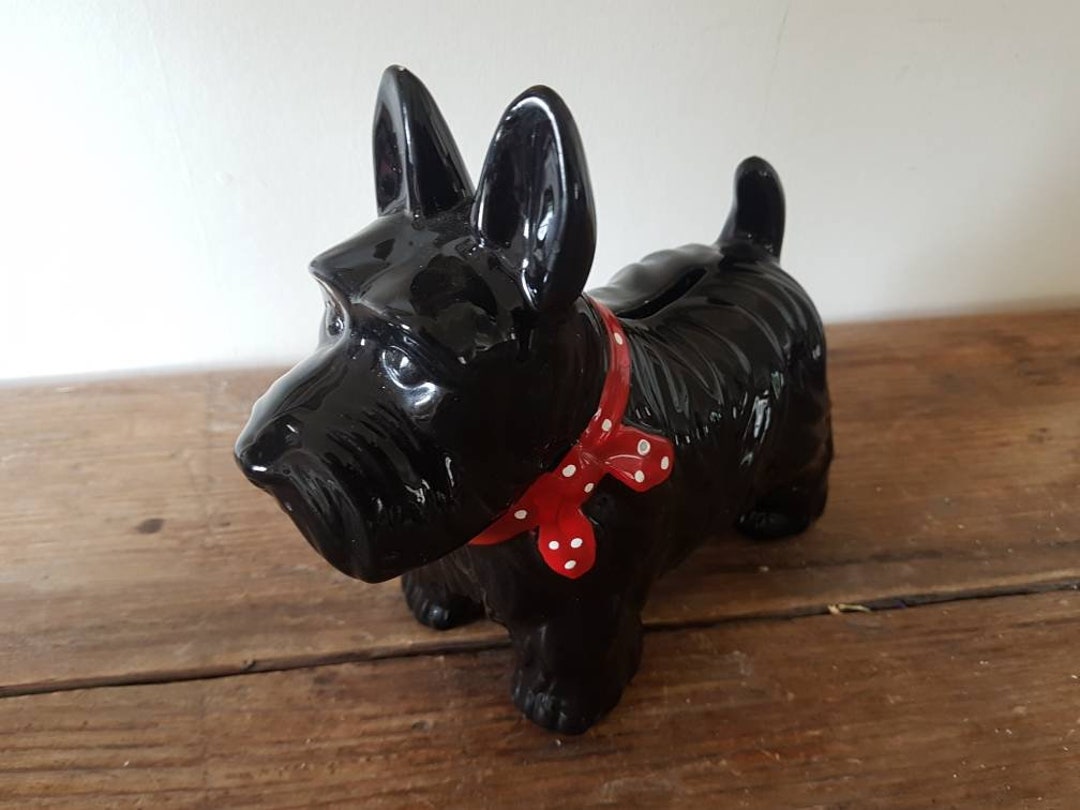 Large Vintage Ceramic Scotty Dog Money Bank * - Etsy