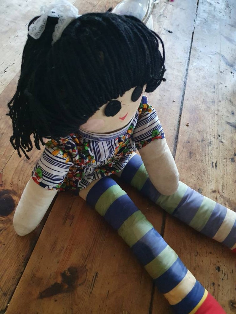 Large Vintage 1970s Rag Doll | Etsy