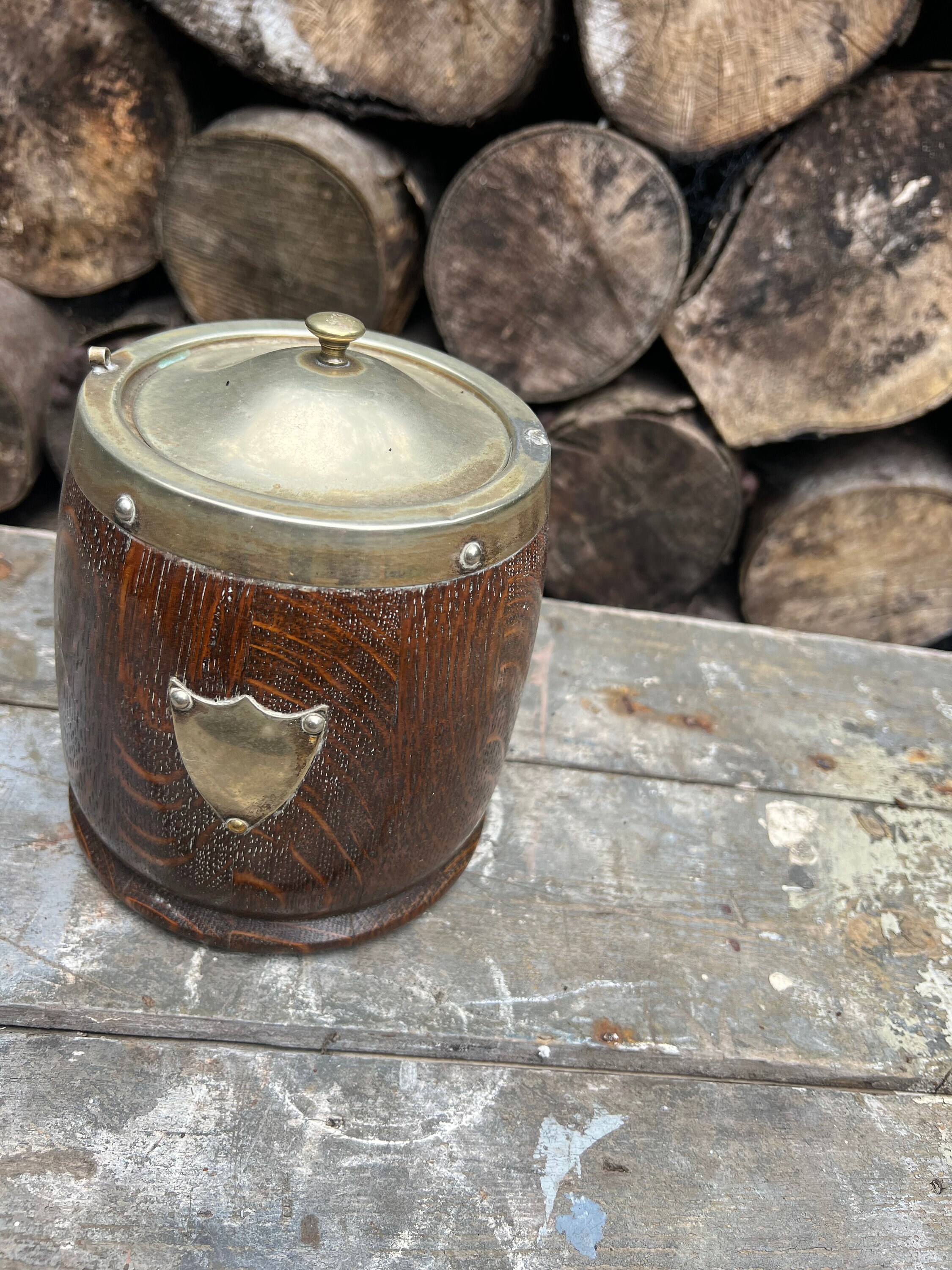 Antique Tea Caddy Biscuit Barrel Missing Handle d - Etsy