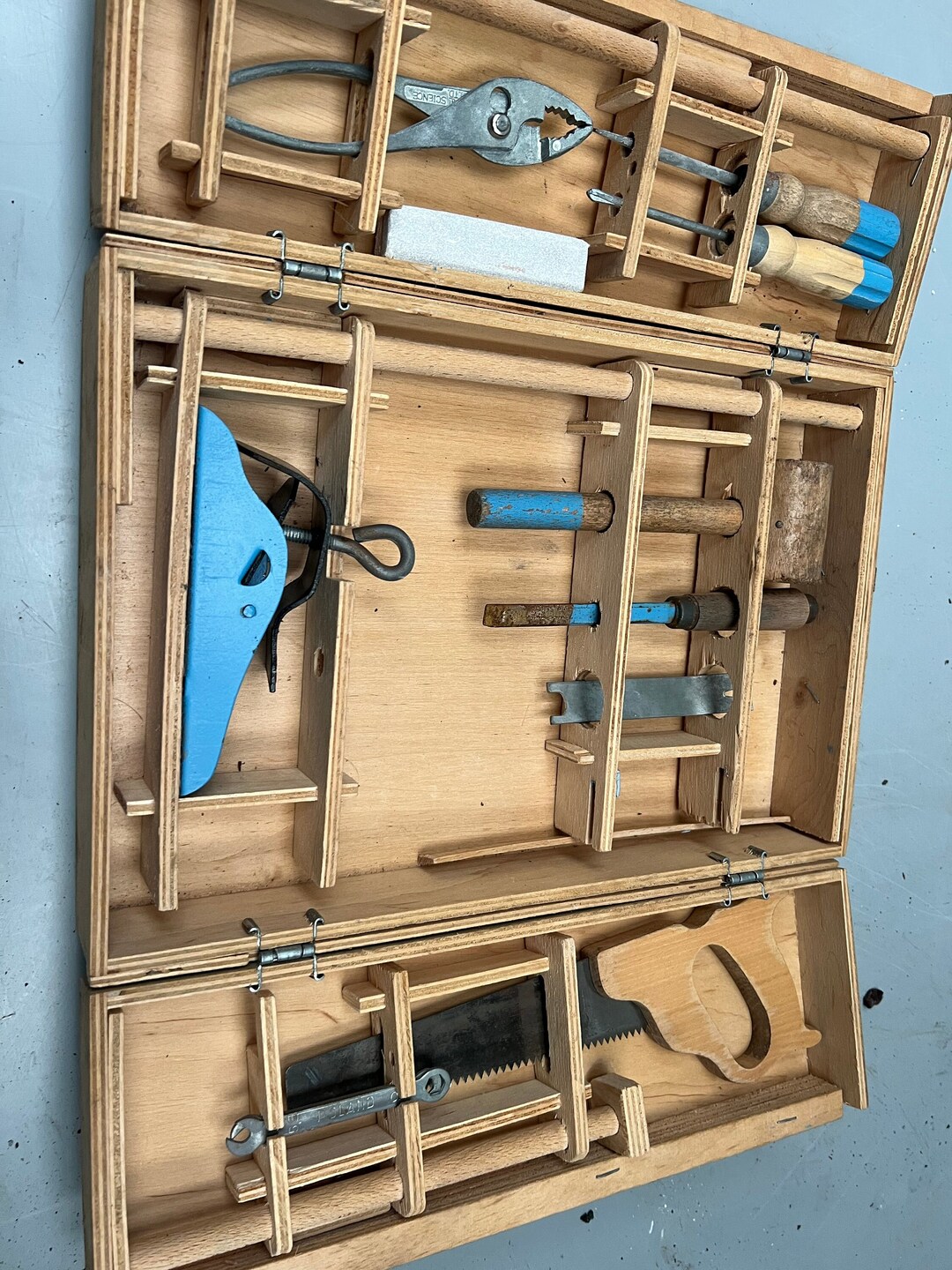 Vintage Child’s Woodwork Tool Set - Etsy