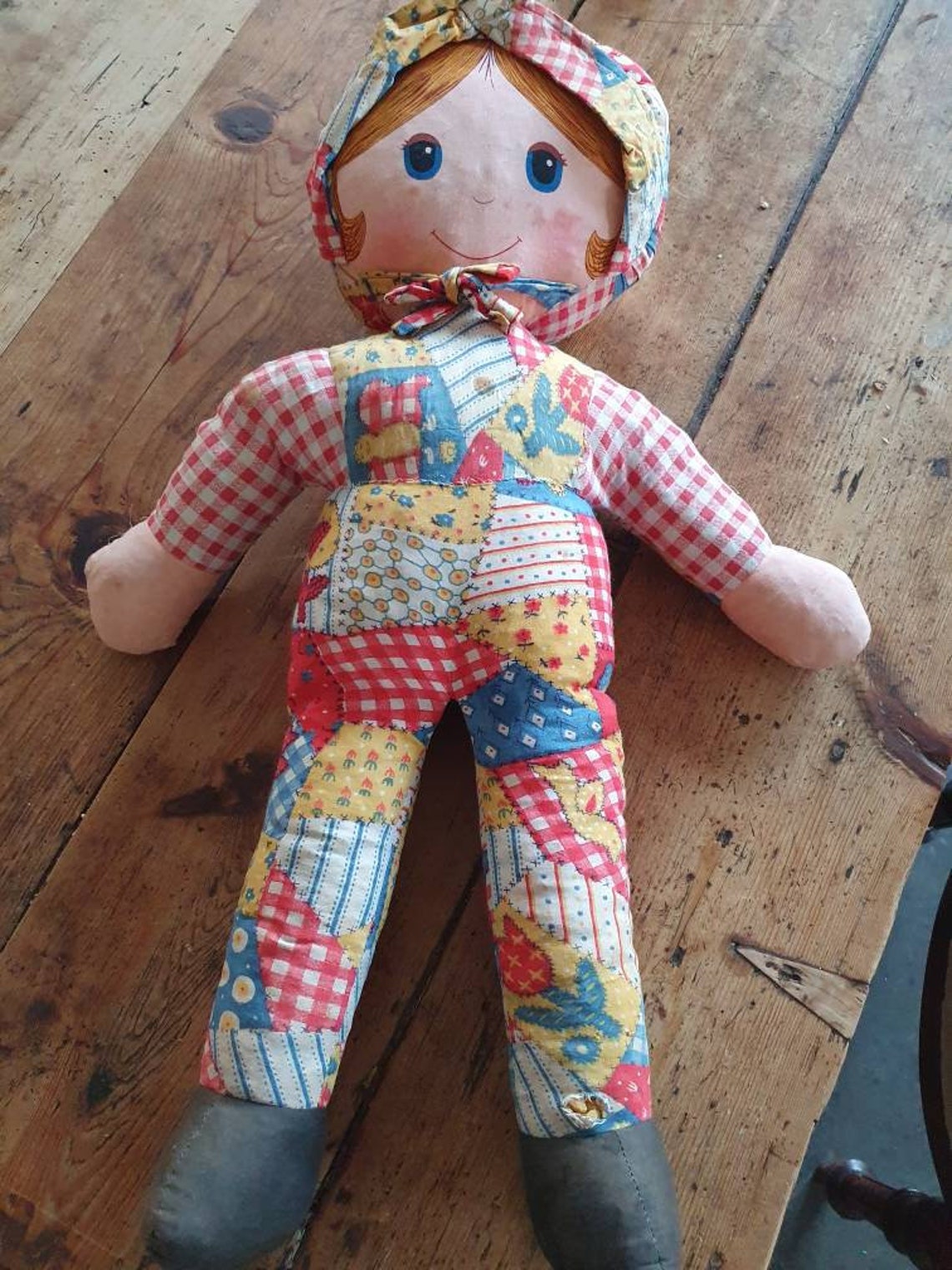 Large Original 1970s Rag Doll - Etsy