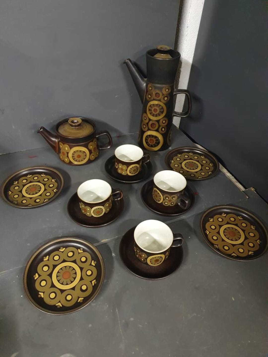 Original 1970s Denby 'arabesque' Tea & Coffee Service - Etsy