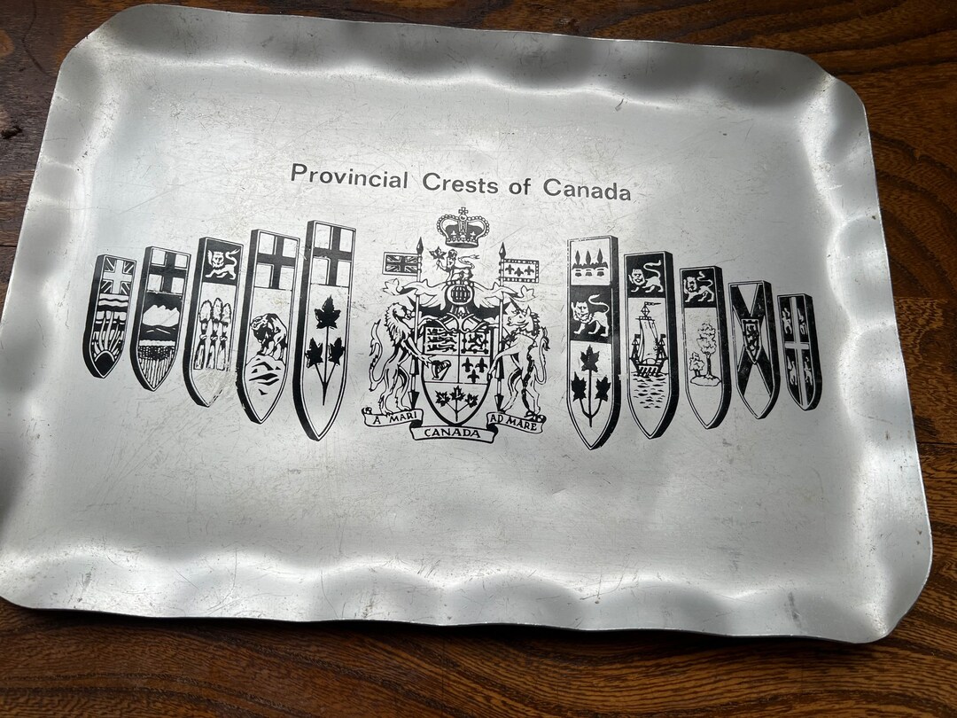 Vintage’provincial Crests of Canada’ Commemorative Drinks Tray by ...