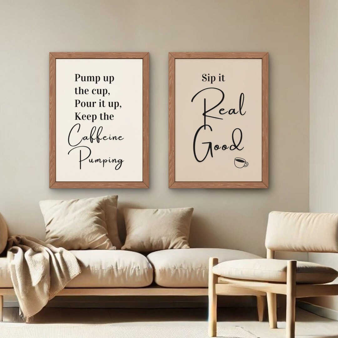 Coffee Quote Printable | Coffee Nook Print Set | Cafe Wall Decor ...