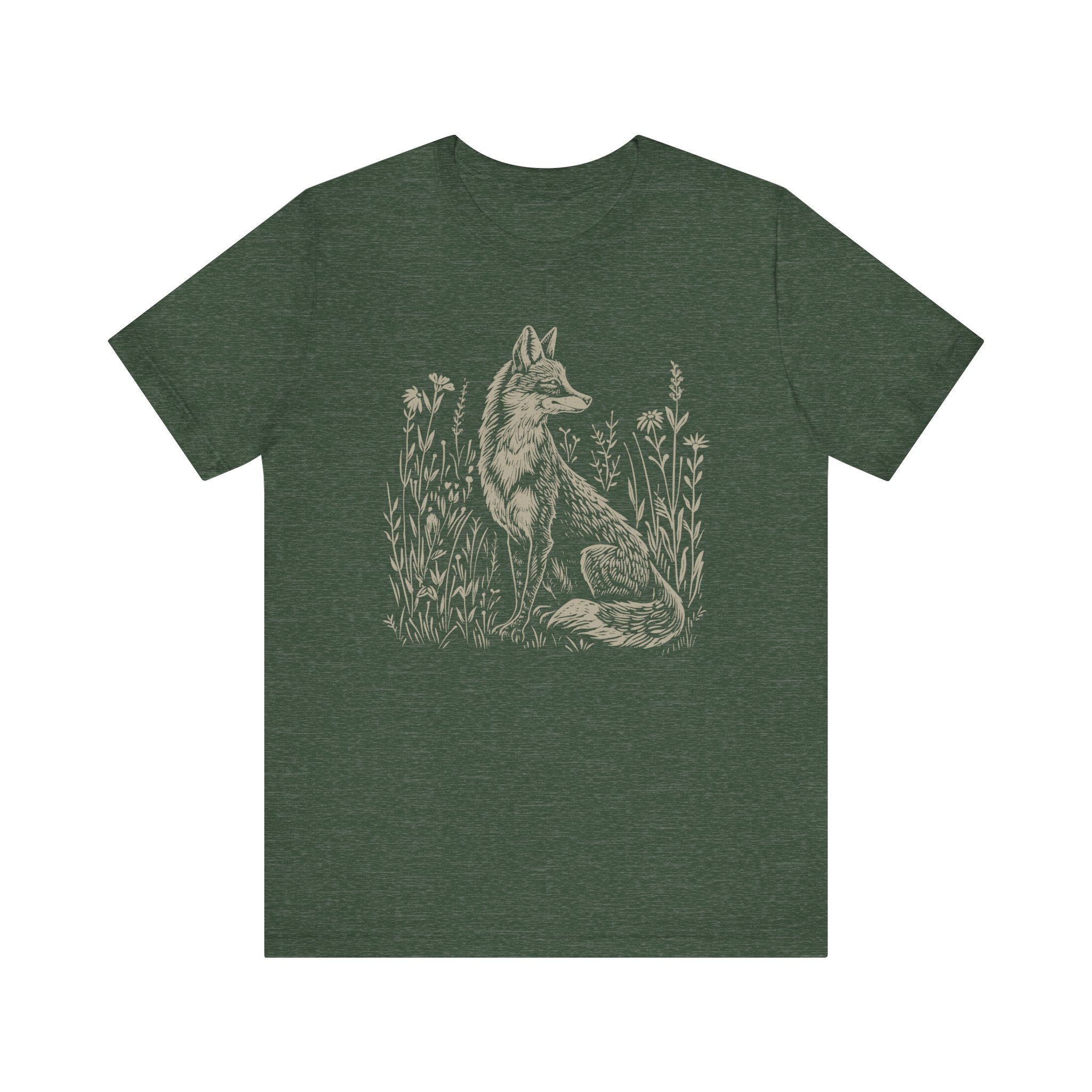 Vintage Fox Linoprint Shirt: Folklore Forestcore Tee - Etsy