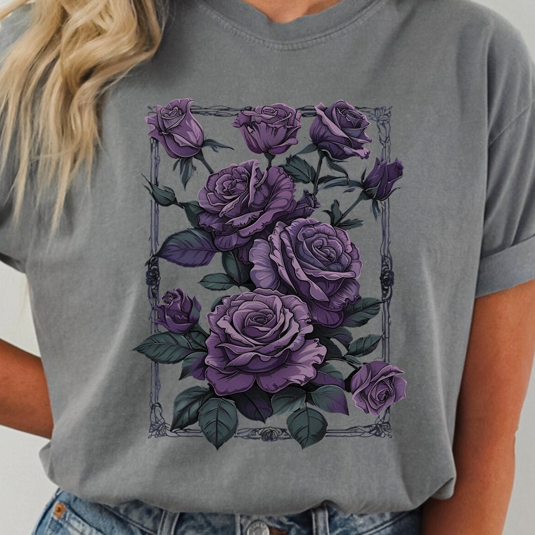 Vintage Roses Graphic Tee: Retro Gothic Floral Shirt - Etsy