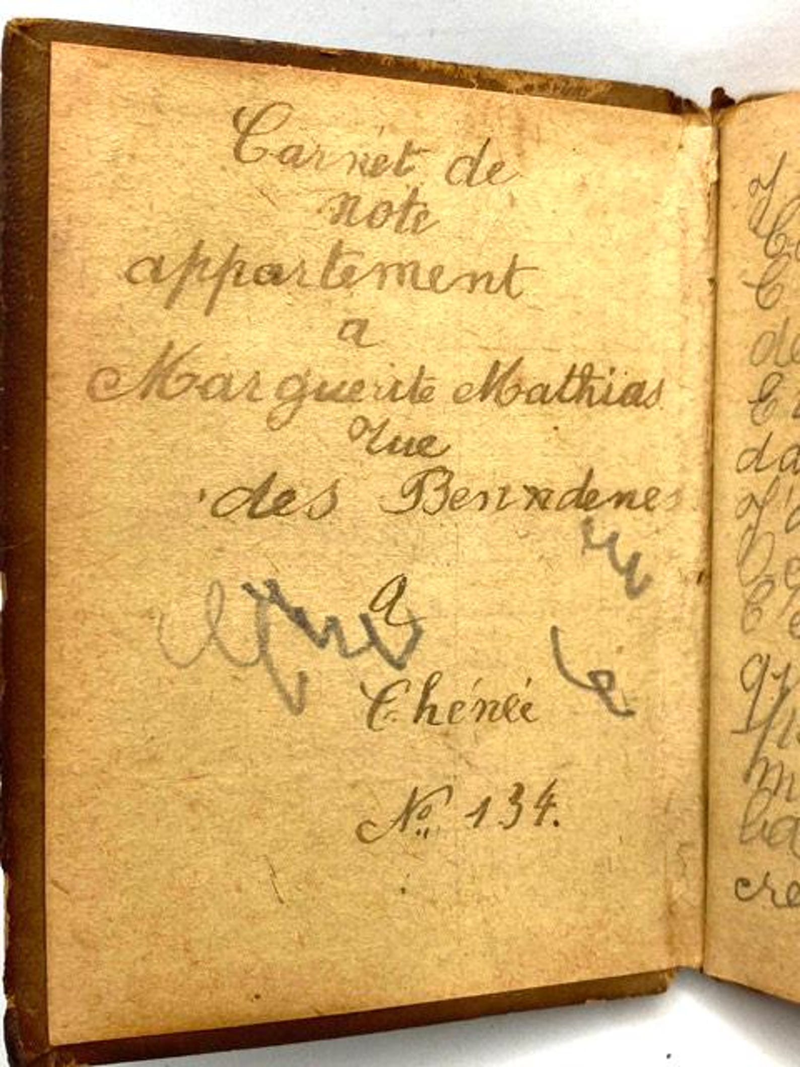 Small Notebook With Pencil, Fair Condition, With Interesting Family ...
