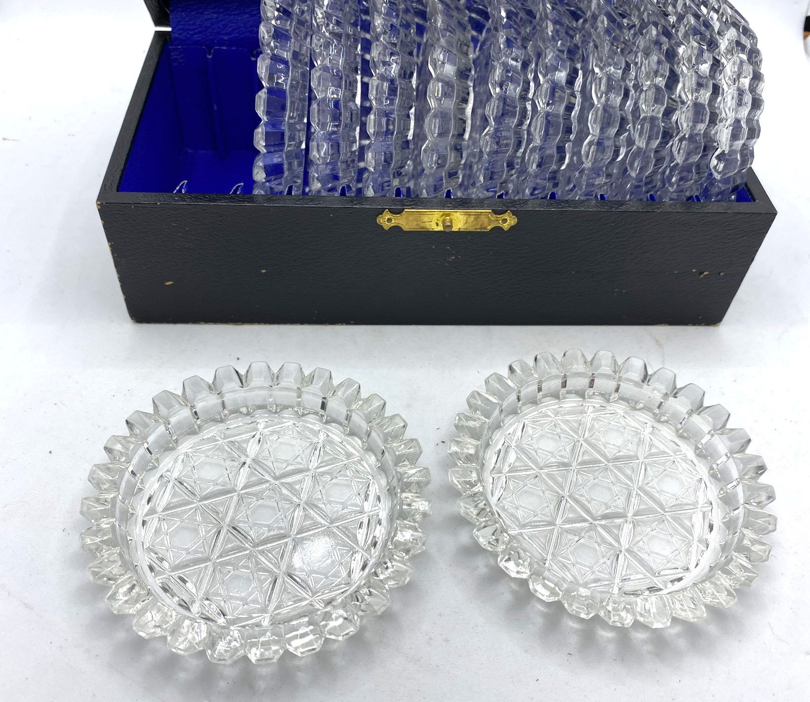 Luxury Set of 12 Glass or Crystal Coasters. 50s/60s. Nice - Etsy
