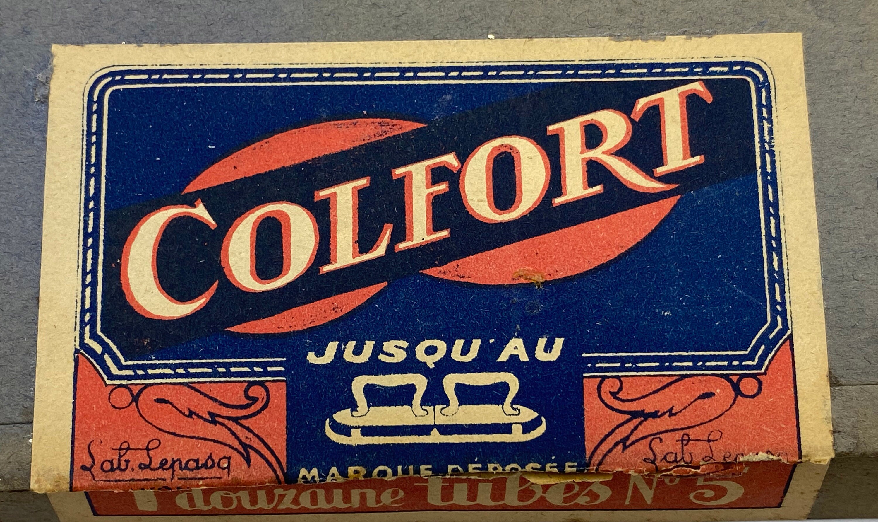 Cardboard with 12 tubes of glue Colfort Lyon France - Etsy España