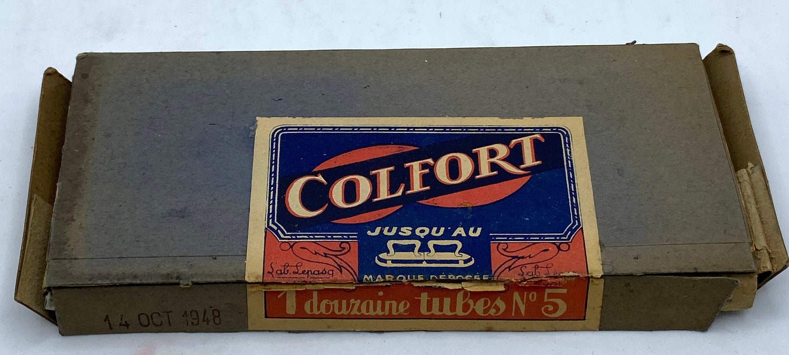Cardboard with 12 tubes of glue Colfort Lyon France - Etsy España