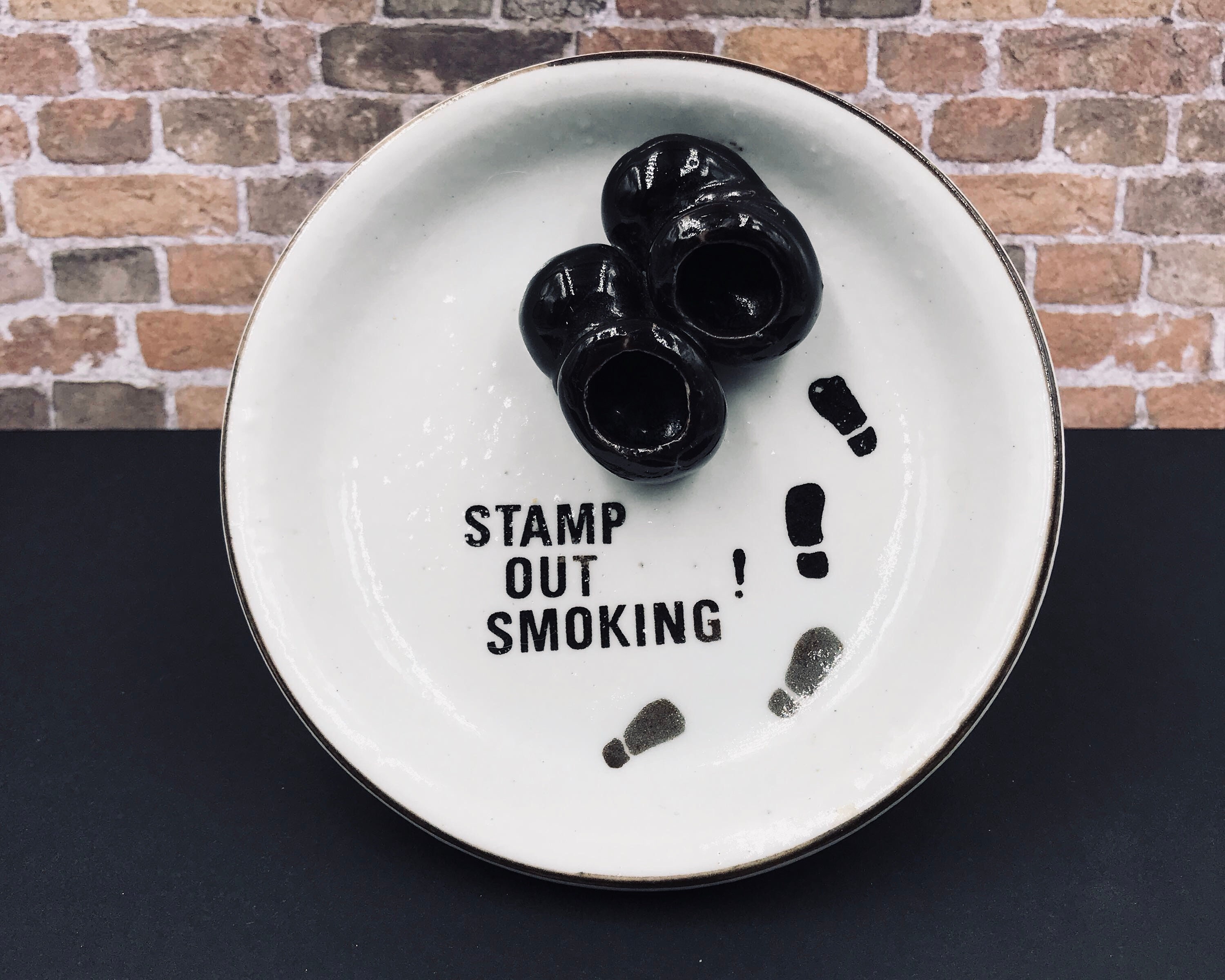 Vintage Novelty 'stamp Out Smoking' Ceramic Snuffer - Etsy UK