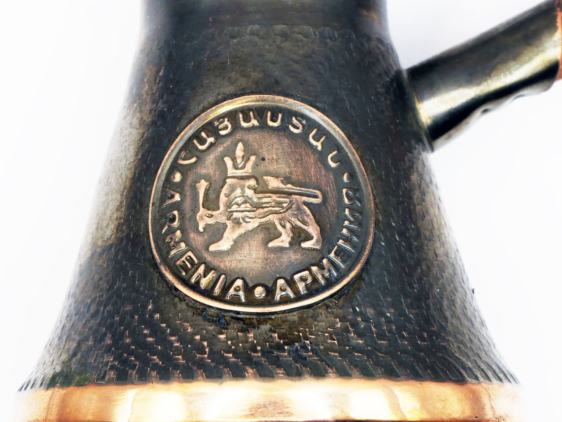 Armenian Coffee Maker Pot (4 Cups, 330ml, 11 Fl OZ) Jazzve Copper Jazva ...