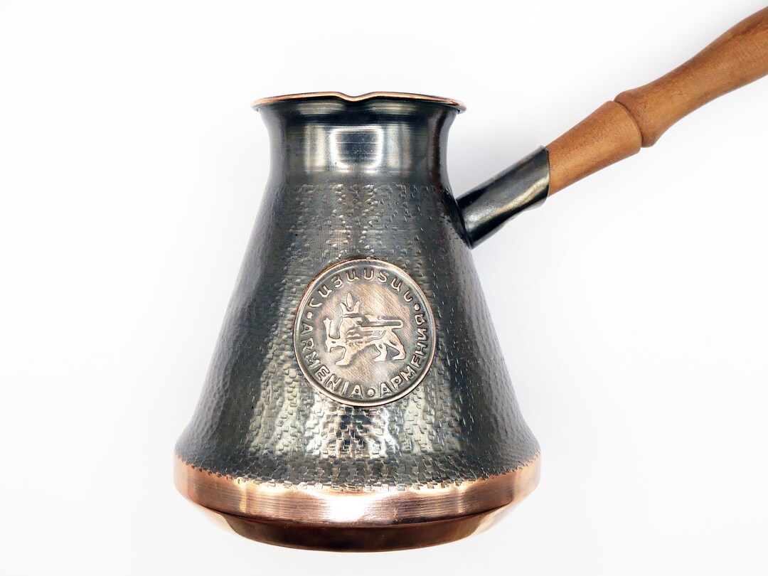 Armenian Coffee Maker Pot (8 Cups, 590ml, 20 Fl OZ) Jazzve Copper Jazva ...