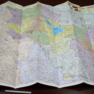 Map of Armenia and Artsakh Nagorno Karabakh in English and Armenian ...